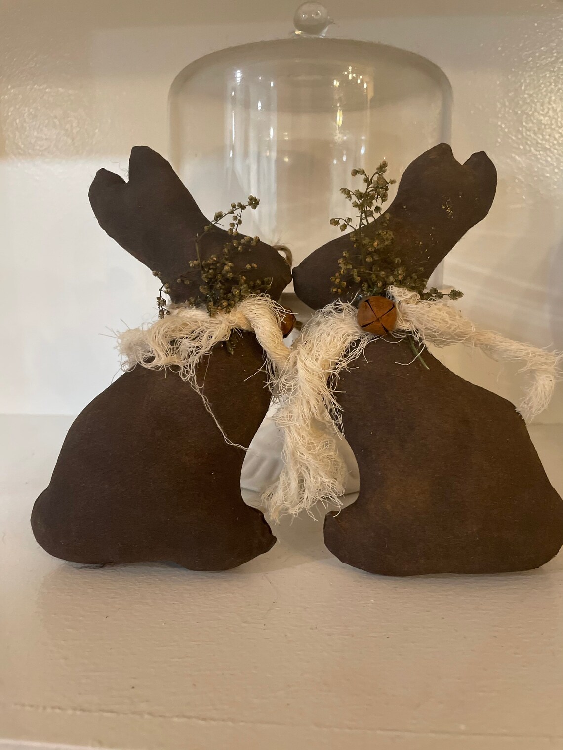 Primitive Chocolate Easter Bunny Ornies Primitive Easter - Etsy