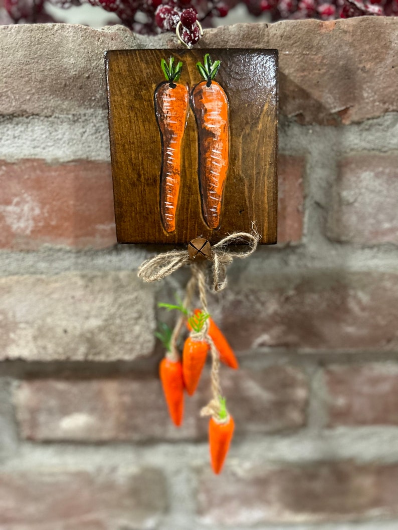 Vintage Hand Painted Spring Carrots Wall Hanging Primitive - Etsy