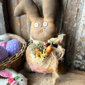 Primitive Chocolate Bunny~primitive Easter Bunny~primitive Easter ...