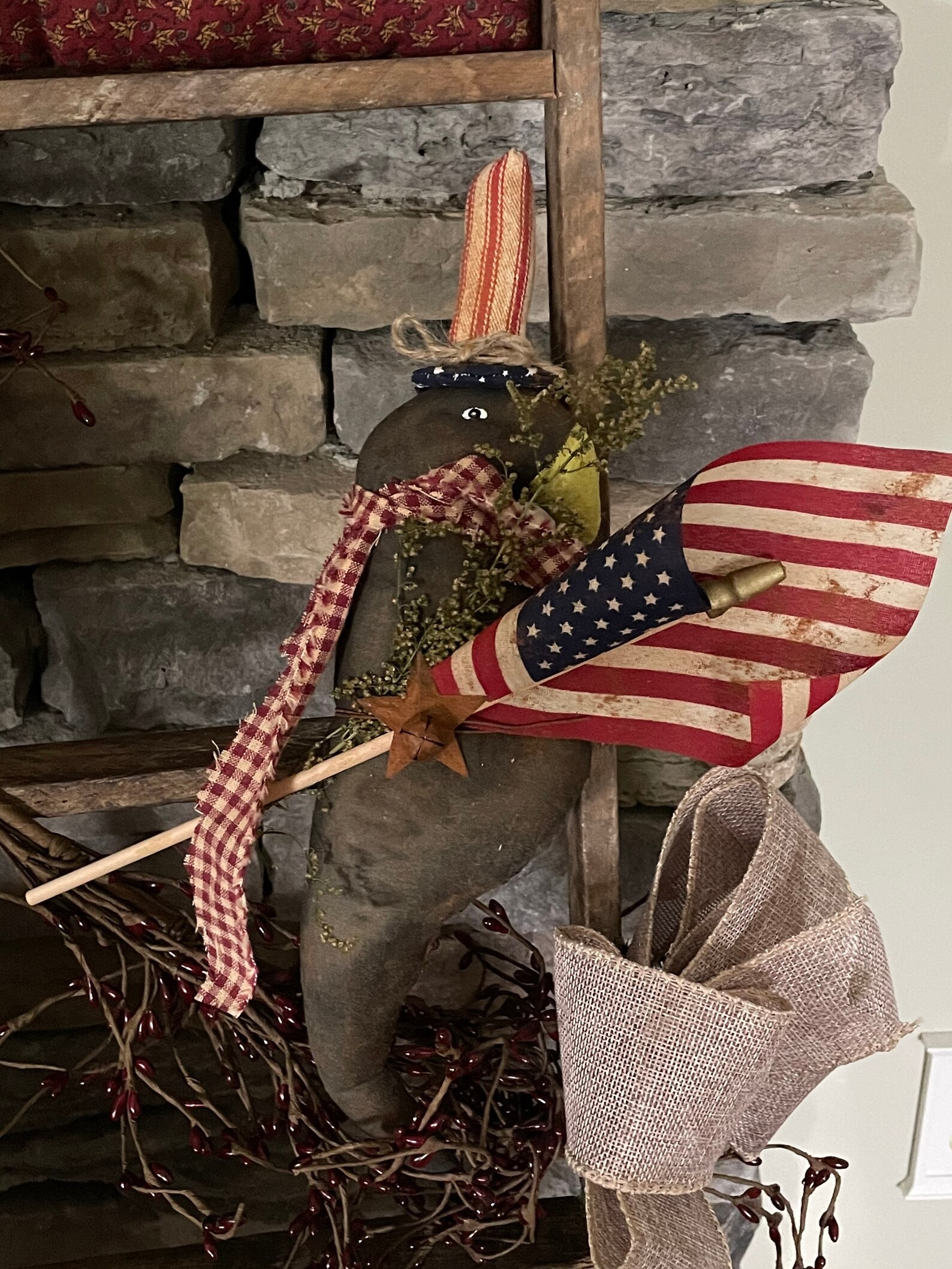 Uncle Sam Patriotic Primitive Crow Primitive Decor - Etsy