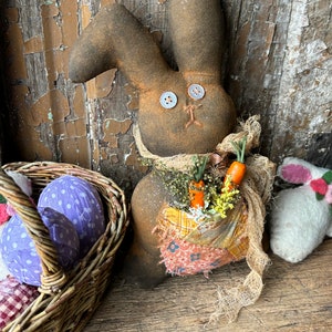 Primitive Chocolate Bunny~primitive Easter Bunny~primitive Easter ...