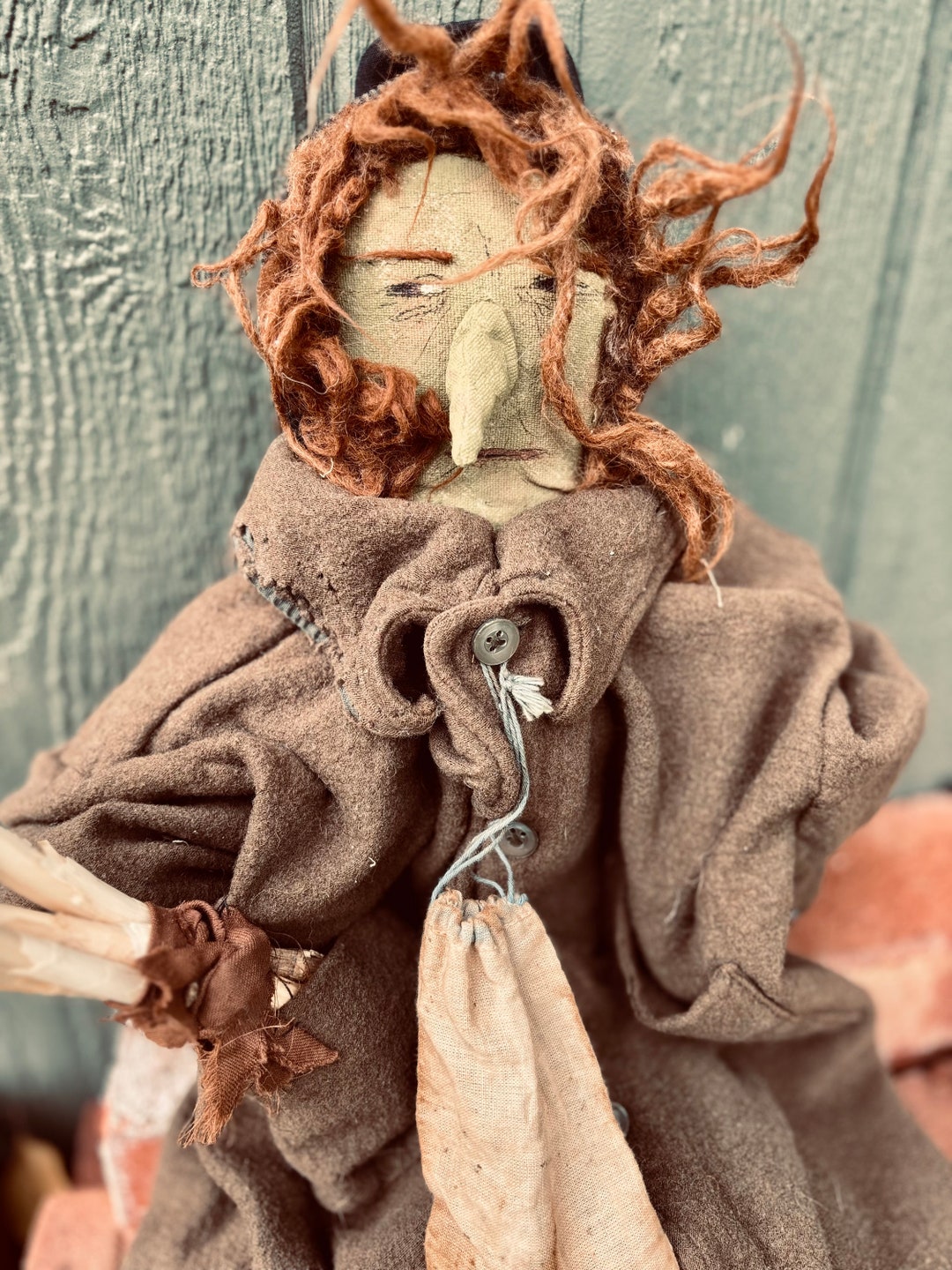Primitive Halloween Old Witch, Old Hag Doll, Wicked Witch, Primitive ...