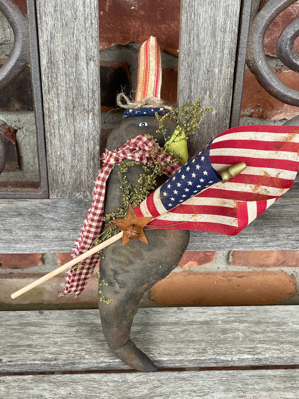 Uncle Sam Patriotic Primitive Crow - Primitive Decor - Handmade - Etsy