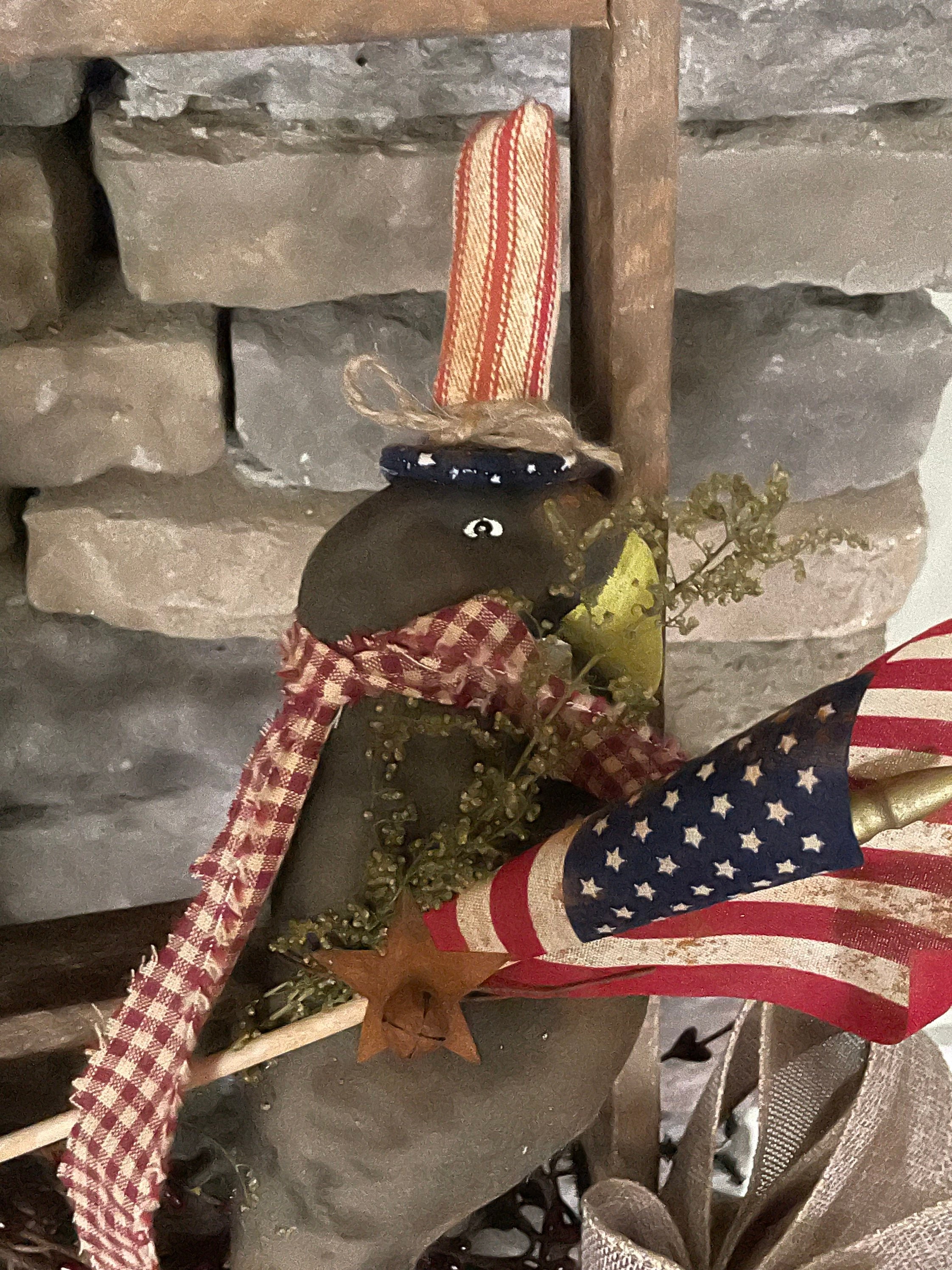 Uncle Sam Patriotic Primitive Crow Primitive Decor - Etsy