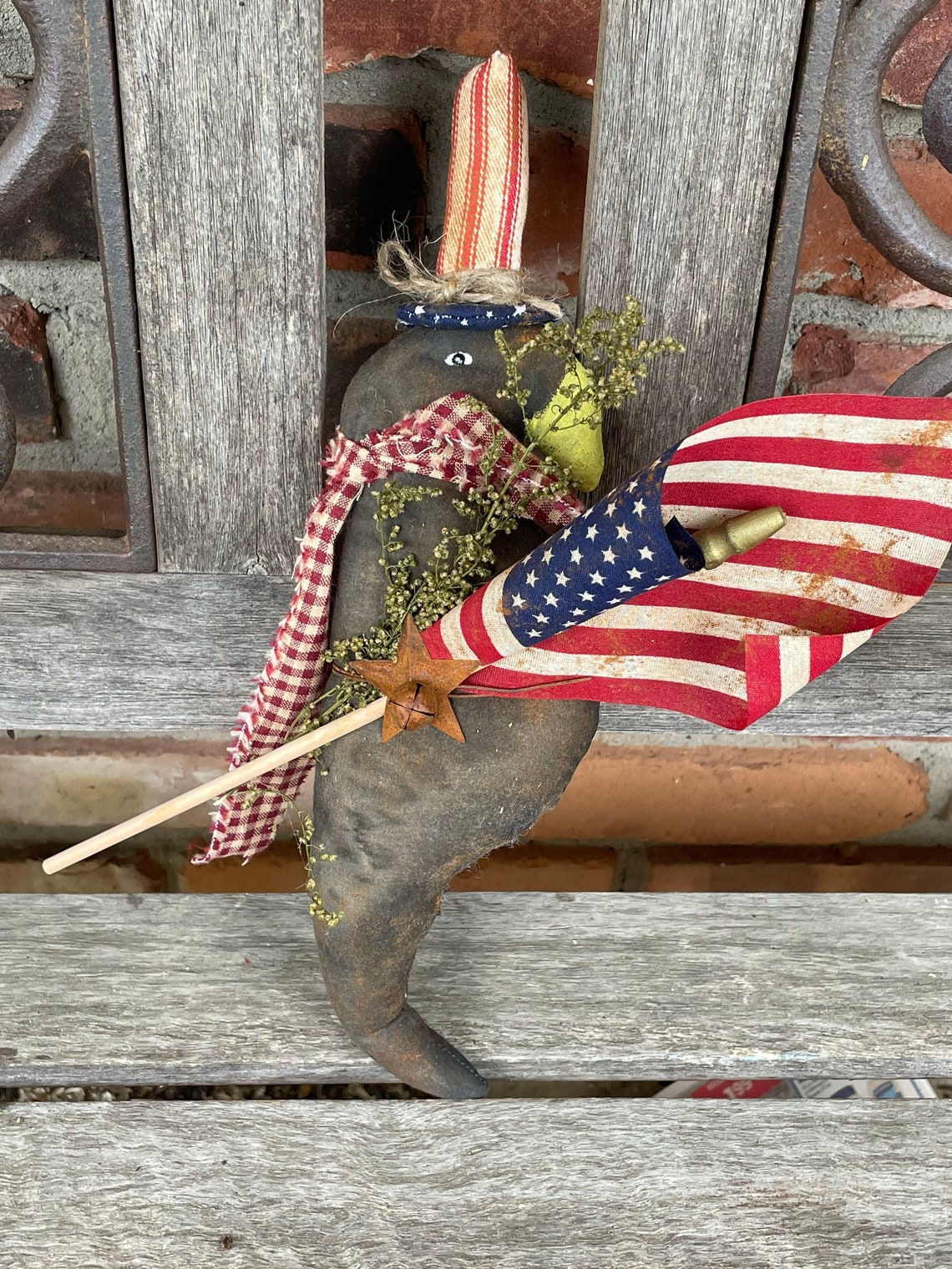 Uncle Sam Patriotic Primitive Crow Primitive Decor - Etsy
