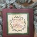 Hand Stitched Christmas Embroidered Frame Wall Decor, Primitive ...