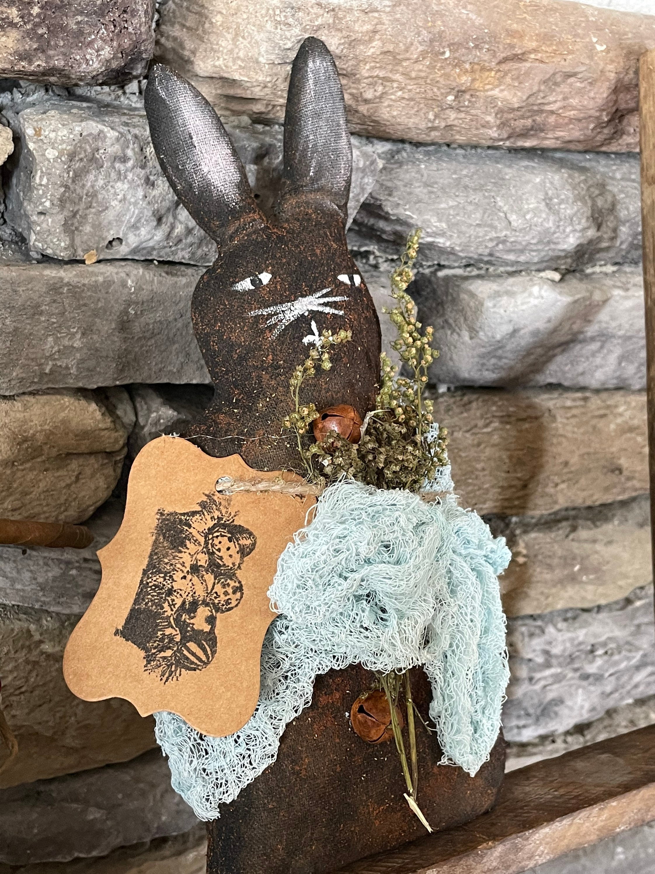Primitive Spring Easter Bunny Doll Ornie Primitive Dolls - Etsy