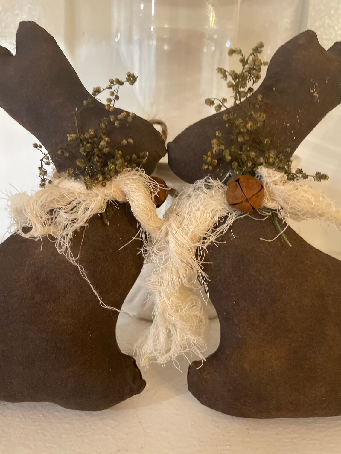 Primitive Chocolate Easter Bunny Ornies Primitive Easter - Etsy