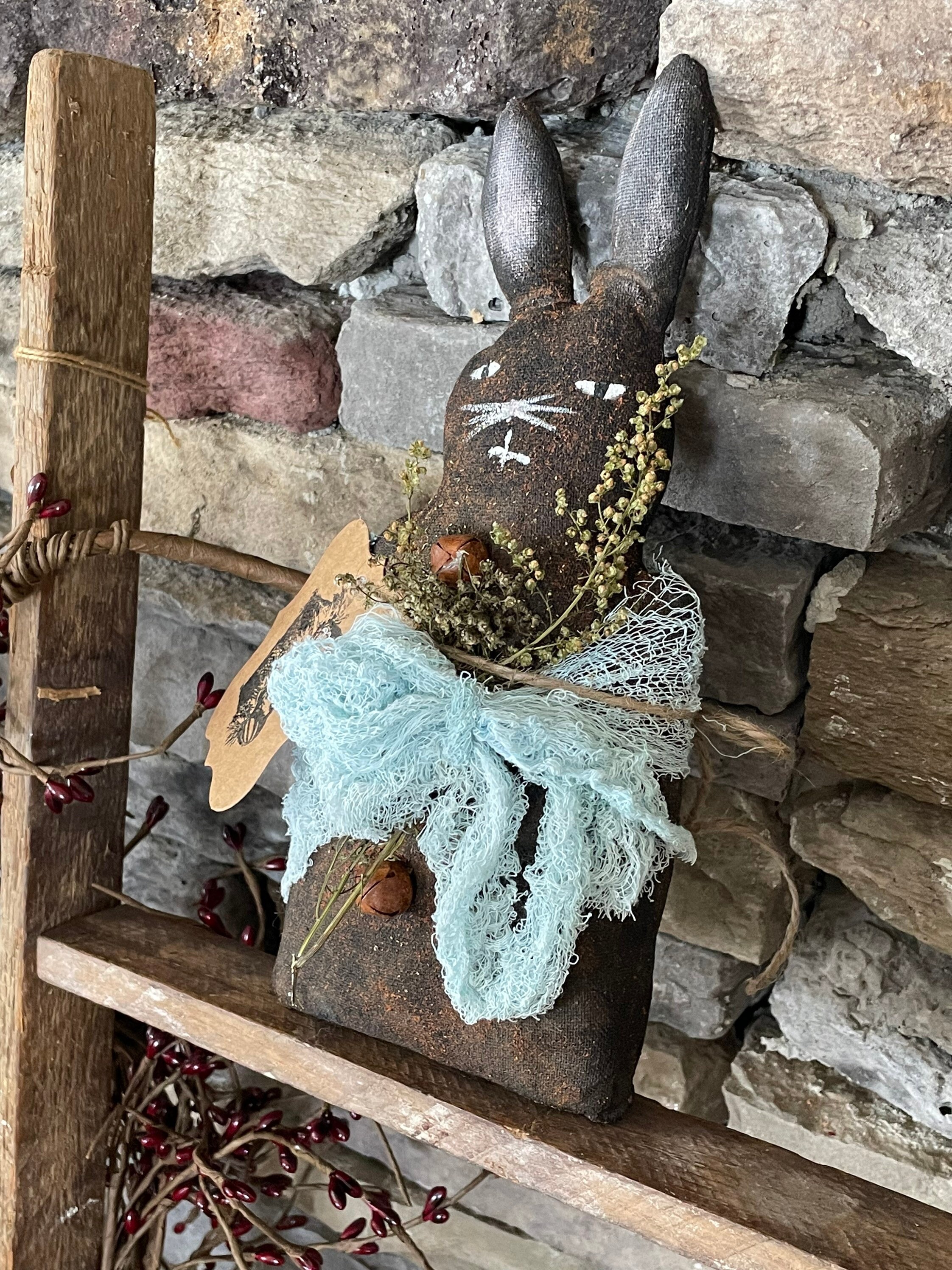 Primitive Spring Easter Bunny Doll Ornie Primitive Dolls - Etsy