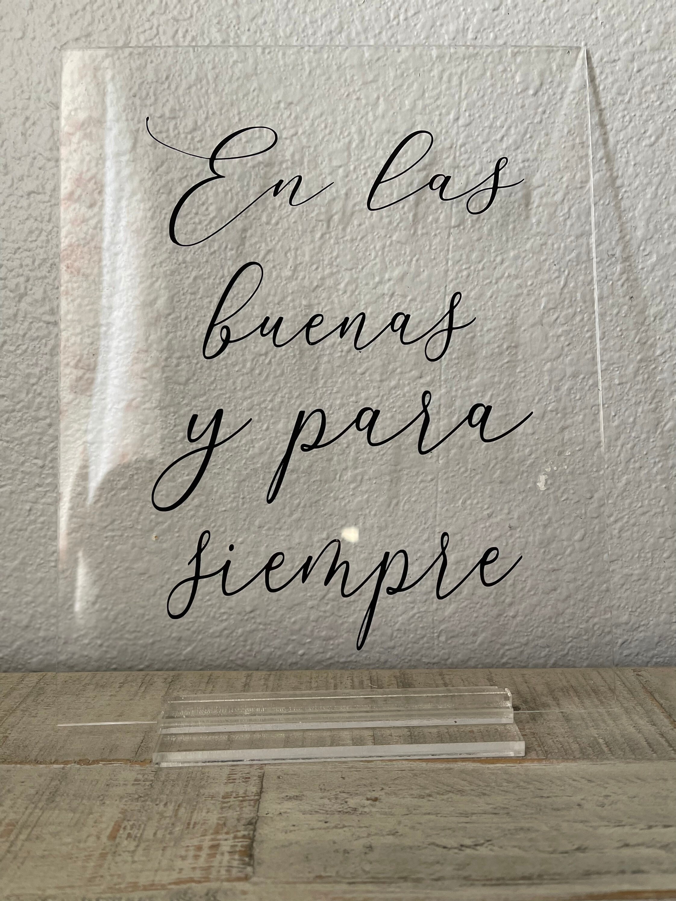 Wall Hangings Home Décor 8x10 Spanish Wedding Acrylic Sign Spanish ...