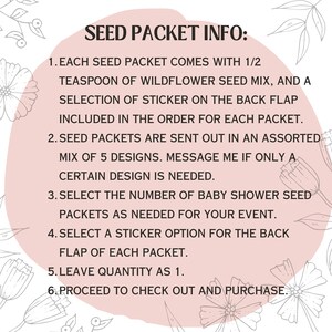 Baby Shower Seed Packet Favors, Baby Shower Favors, Baby in Bloom, Let ...