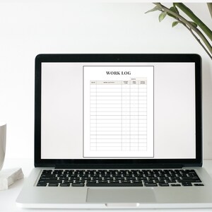 Work Log Printable Editable Activity Tracker for Productivity ...