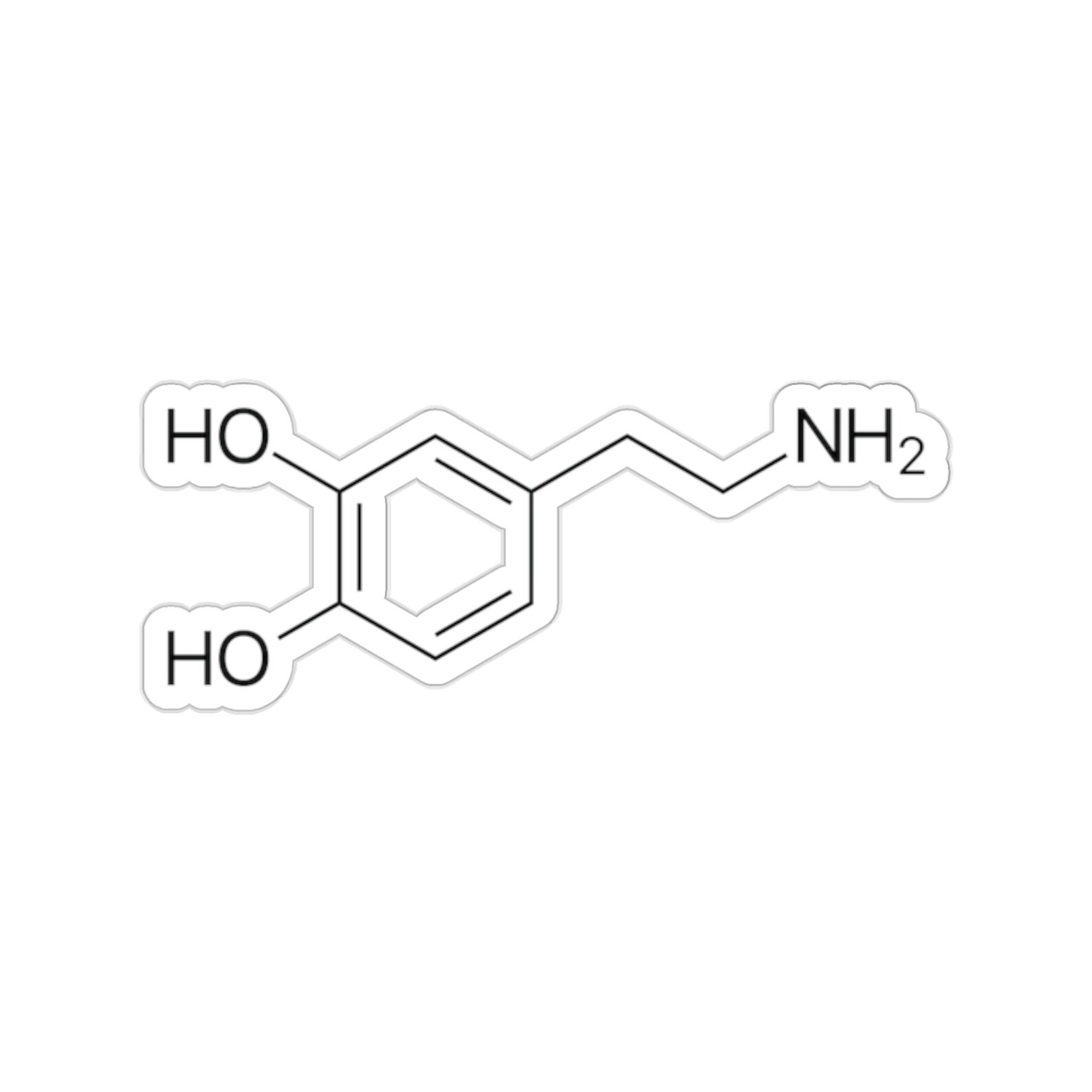 Dopamine Chemical Formula Stickers Love Decals for Water Bottles ...
