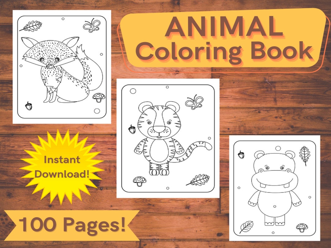 PRINTABLE Safari Coloring Pages, Safari ANIMAL Pages, Forest Coloring ...