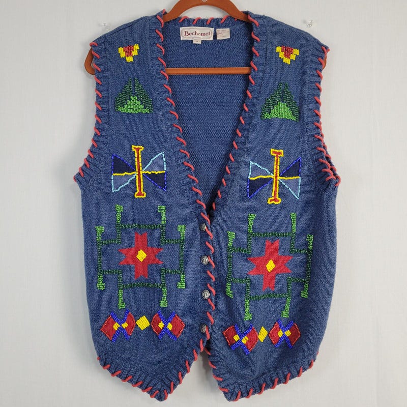 90s Vest Aztec - Etsy