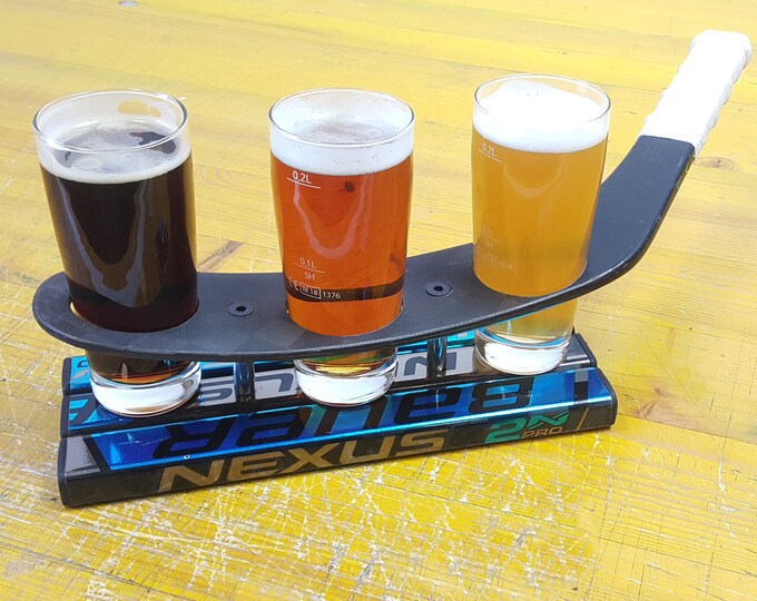 Stupendous Hockey Stick Tray & Glass Set Beer - Etsy