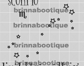 Scorpio Constellation PNG SVG Jpeg PDF Digital Download Scorpio Tattoo ...