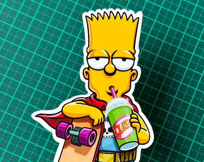 Bart Simpson Vinyl Sticker - Etsy