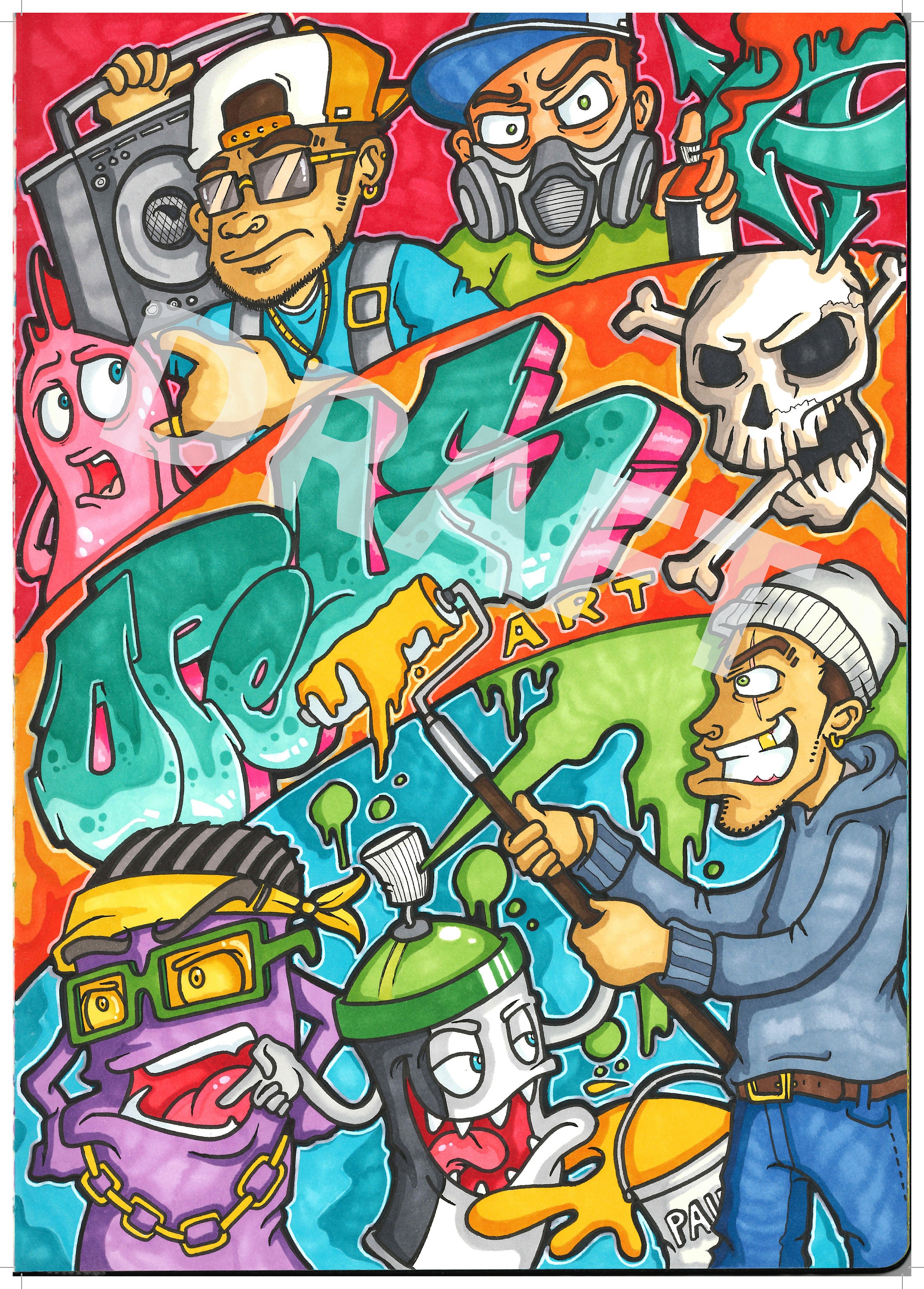 Cool Graffiti Characters Drawings