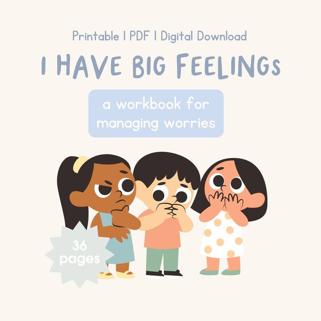 Big Feelings Workbook for Kids - 36 Pages - Self-help - Emotions - CBT ...