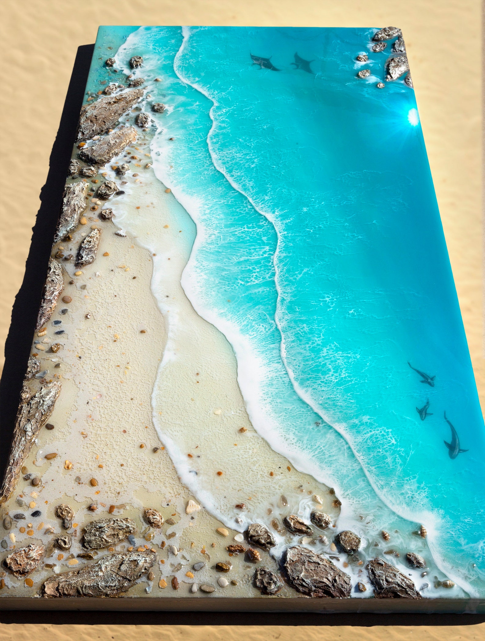 Resin Kunst 3D Ozean Meer und Strand Haie und Rochen rochen | Etsy