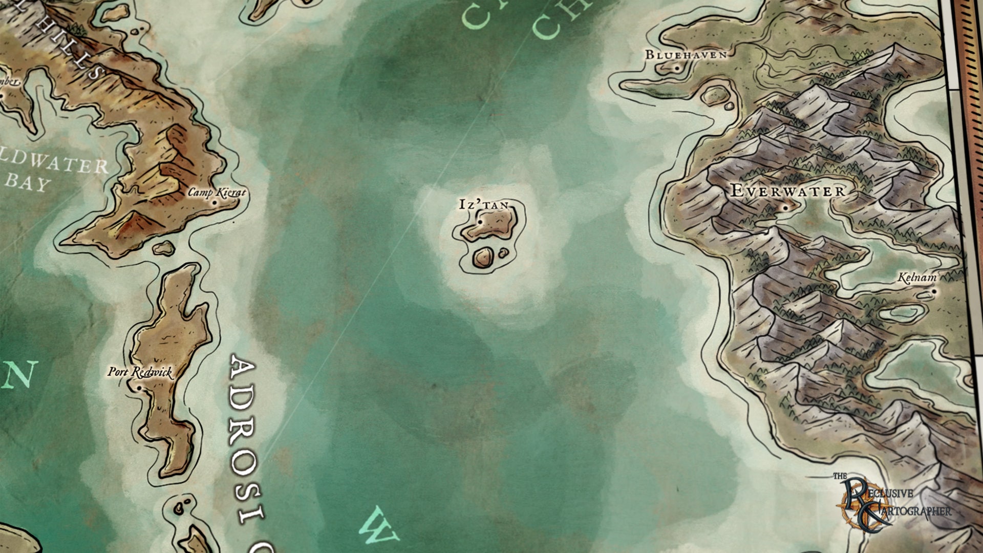 Regional Fantasy Map: the Islands of Korrentis - Digital Map Dnd ...