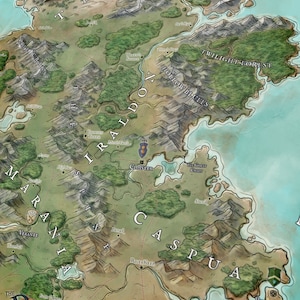 Regional Fantasy Map: the Realm of Haven - Digital Map Dnd, Pathfinder ...