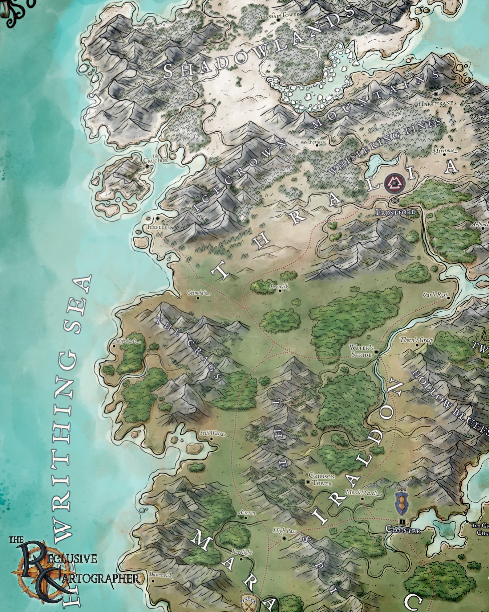 Mappa di fantasia regionale: Il regno di Haven DnD mappa digitale ...