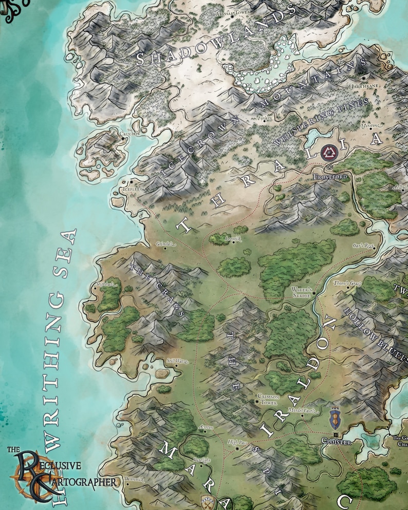 Regional Fantasy Map: the Realm of Haven - Digital Map Dnd, Pathfinder ...