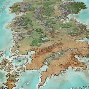 Regional Fantasy Map: the Realm of Haven - Digital Map Dnd, Pathfinder ...