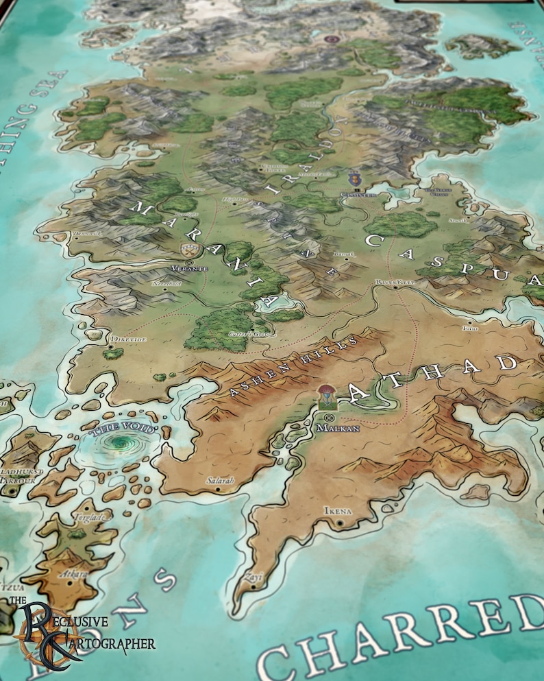 Regional Fantasy Map: the Realm of Haven - Digital Map Dnd, Pathfinder ...