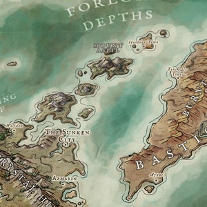 Regional Fantasy Map: the Islands of Korrentis - Digital Map Dnd ...