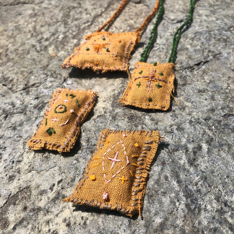 Fabric Amulet Necklace - Etsy