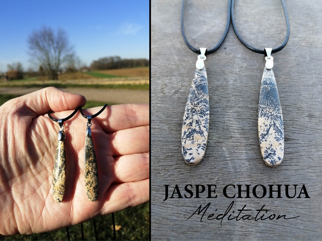 JASPE CHOHUA Pendant Semi-precious Natural Stone Original Gift Brings ...
