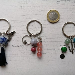 Key Ring or Bag Charm in NATURAL STONE - Etsy
