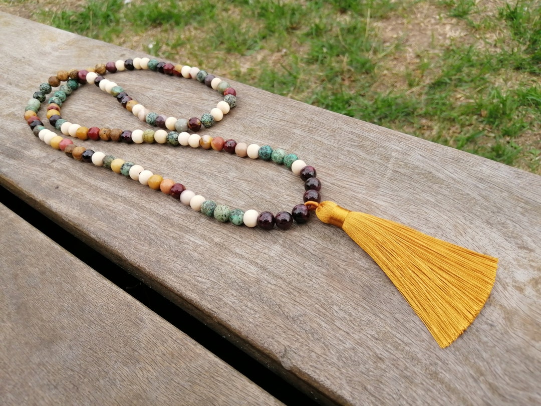 Mala 'positive Energy & Self-confidence' Garnet Mokaite African ...