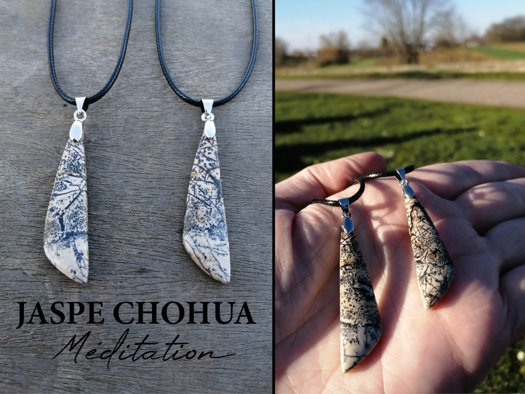 Pendant JASPE CHOHUA Natural Stone Semi-precious Original Gift Brings ...