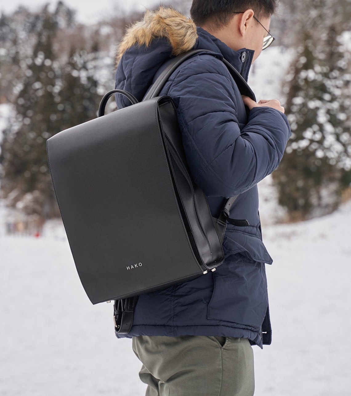 Japanese Randoseru Backpack in Black | Men 13" & 15" Laptop MacBook ...
