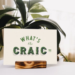 What's the Craic Wall Art - Typography - Wall Art - Irish - Wall Decor ...