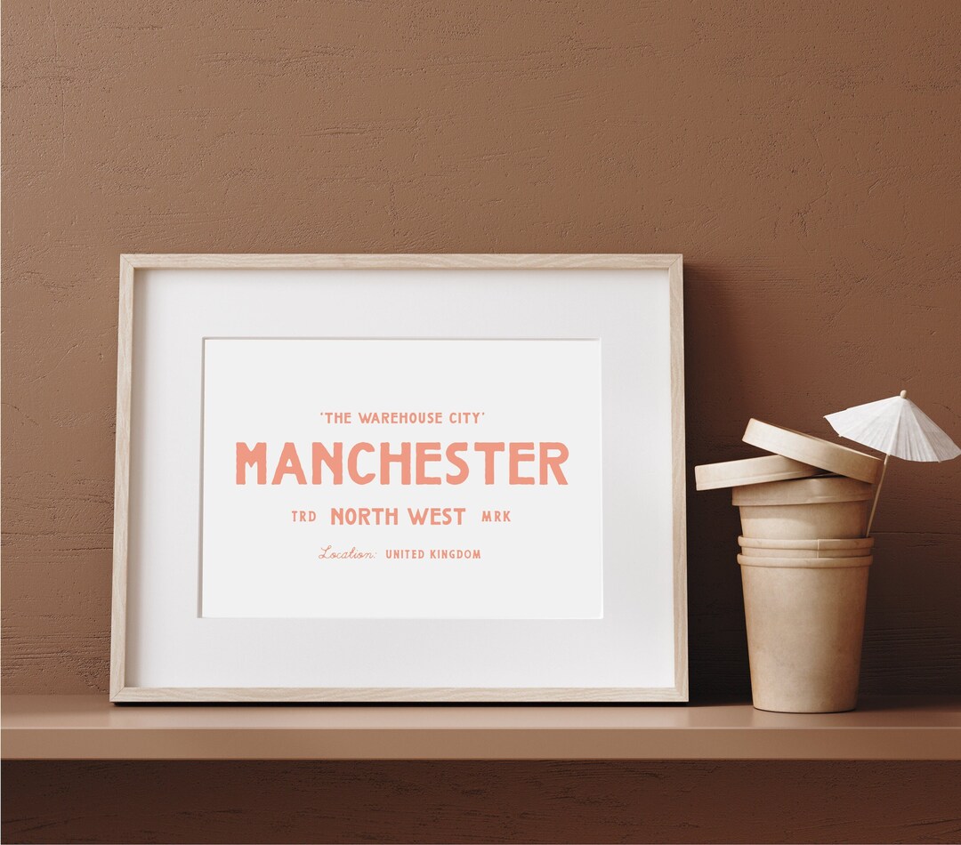 Manchester Wall Art City Poster Warehouse City Poster UK - Etsy