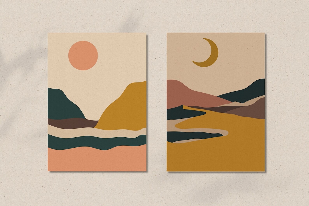 Digital Download - Desert & Sunset - Boho - Poster - Instant Download ...