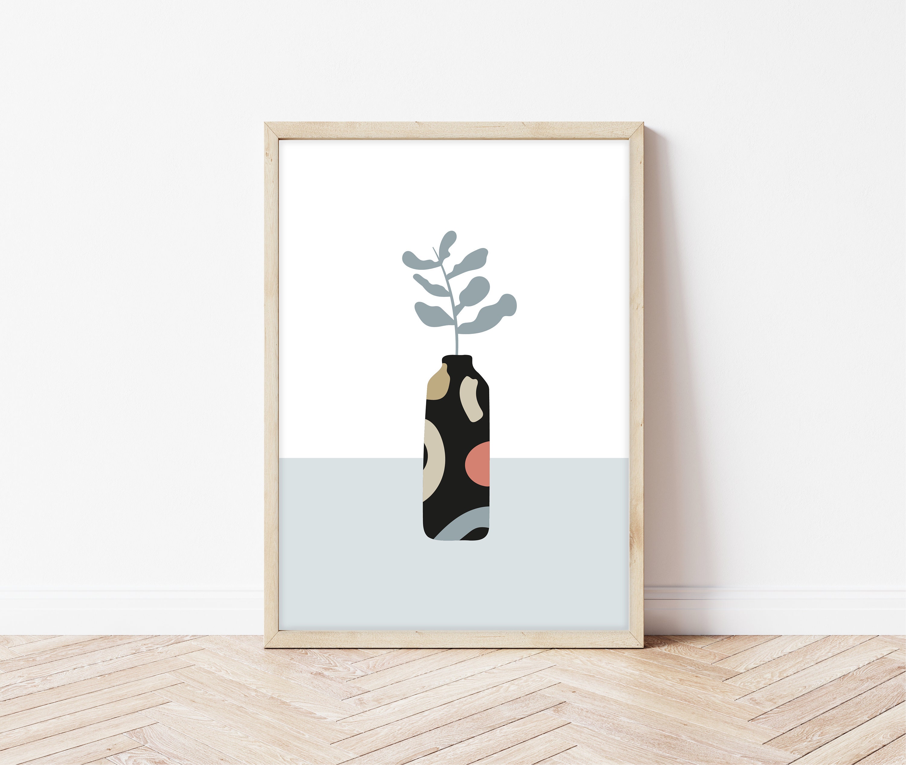 Set of 3 Prints 3 Vase and Leaf Posters Wall Art | Etsy
