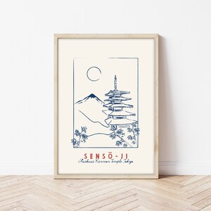 Senso-ji Temple Print Poster Japan Wall Art - Etsy
