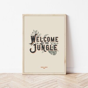 Digital Download - Welcome to the Jungle - Print - Poster - Printable ...