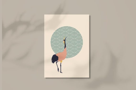 Digital Download Crane Poster Instant Print | Etsy