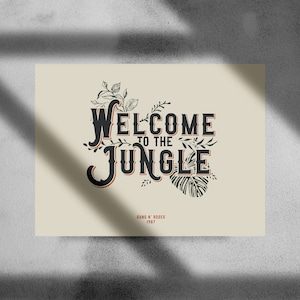 Digital Download - Welcome to the Jungle - Print - Poster - Printable ...