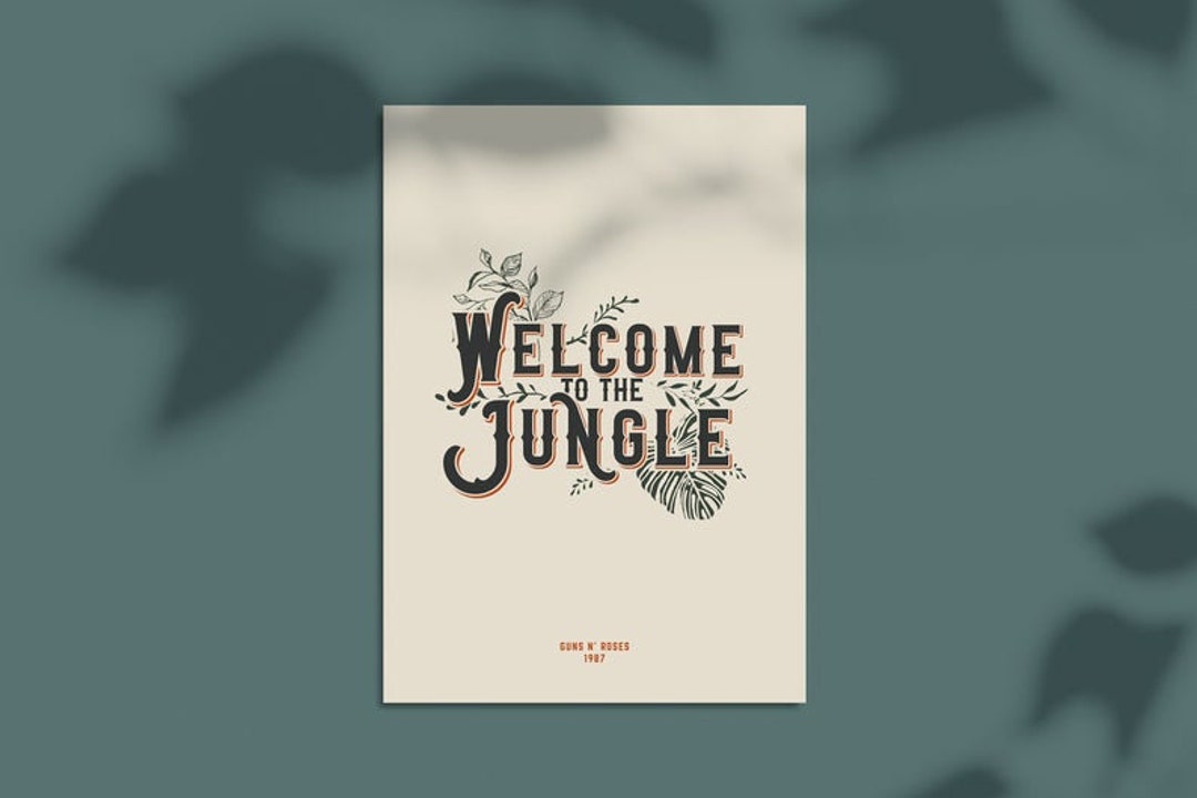 Digital Download - Welcome to the Jungle - Print - Poster - Printable ...
