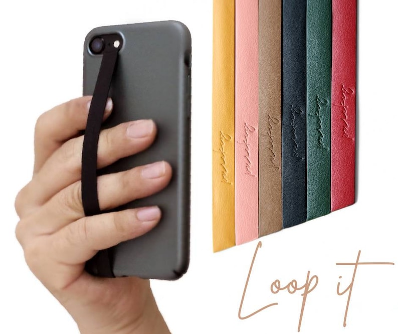 Italian Leather Phone Strap Finger Loop Holder for Phone - Etsy