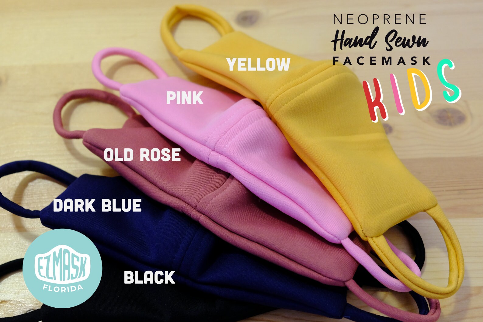 Kids Ultra Soft Face Mask With Filter Pocket Breathable Neoprene Hand ...