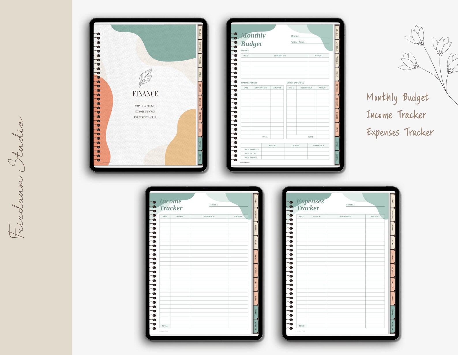 PASTEL Digital Planner, iPad Planner, Digital Planner, Goodnotes ...